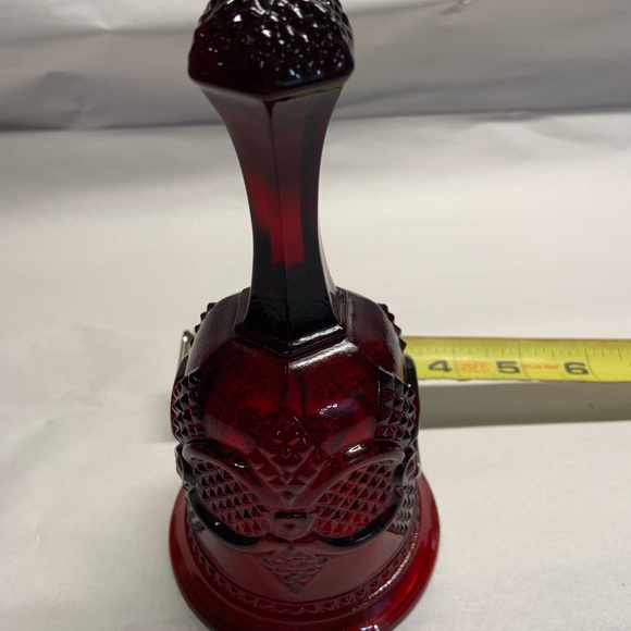 Accents | Red Pattern Glass Bell | Poshmark